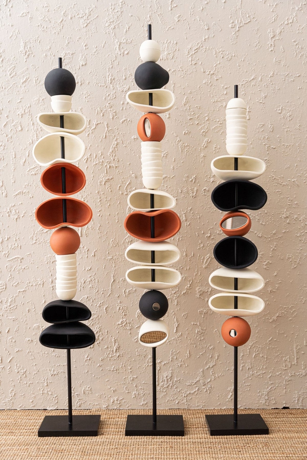 MELATI ABSTRACT FREE STANDING DECOR/FLOOR DECOR/TERRACOTTA/WOOD CULTURE ...