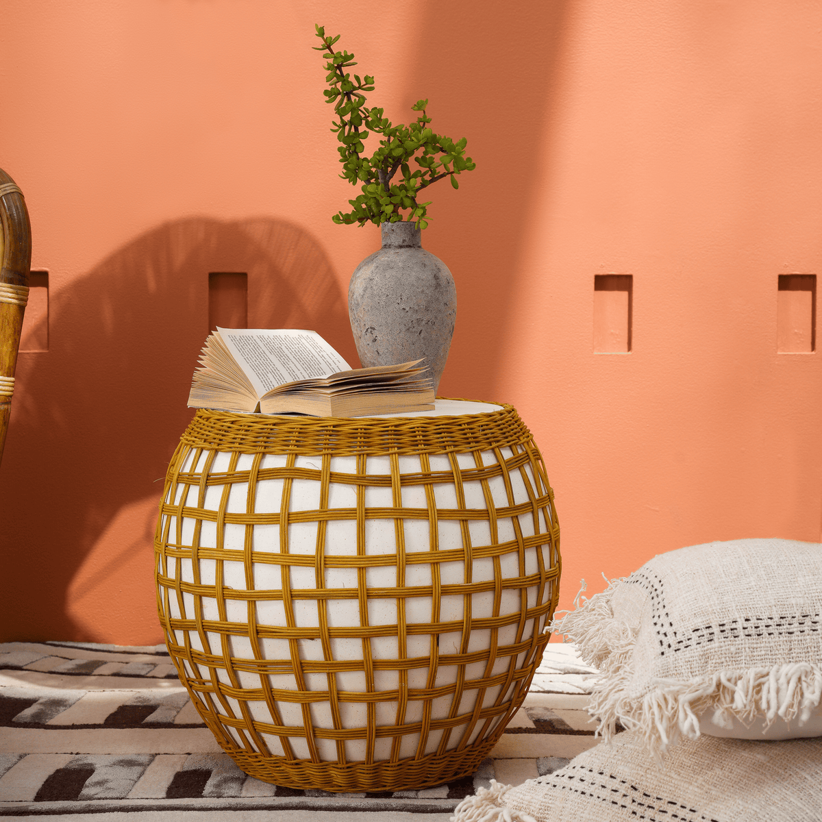 TYLAN SIDE TABLE ASSORTED/SIDE TABLE/FIBER CEMENT/RATTAN/WOOD CULTURE ...