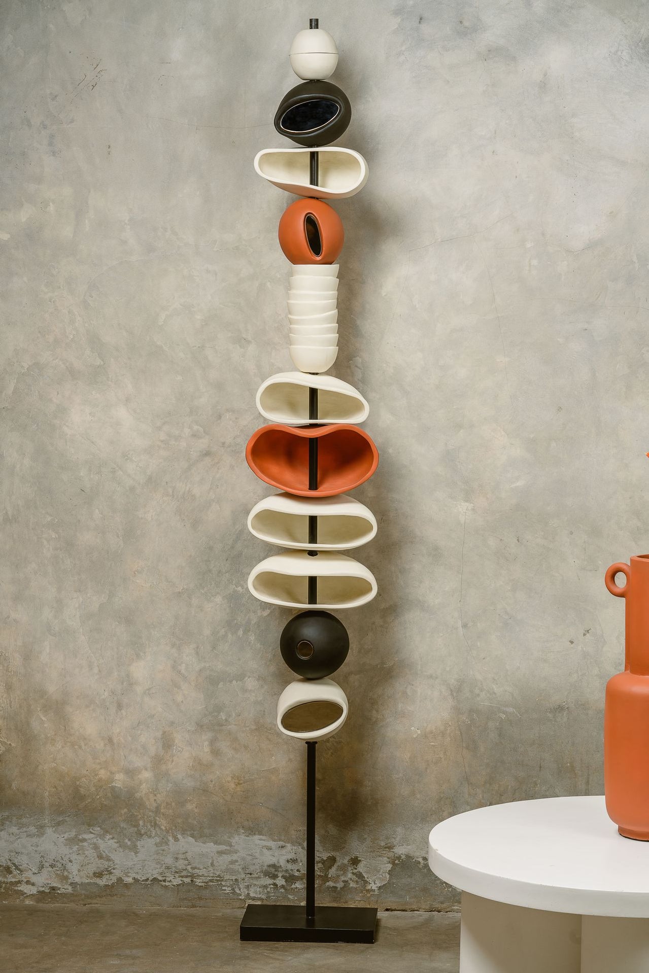 MELATI ABSTRACT FREE STANDING DECOR/FLOOR DECOR/TERRACOTTA/WOOD CULTURE ...