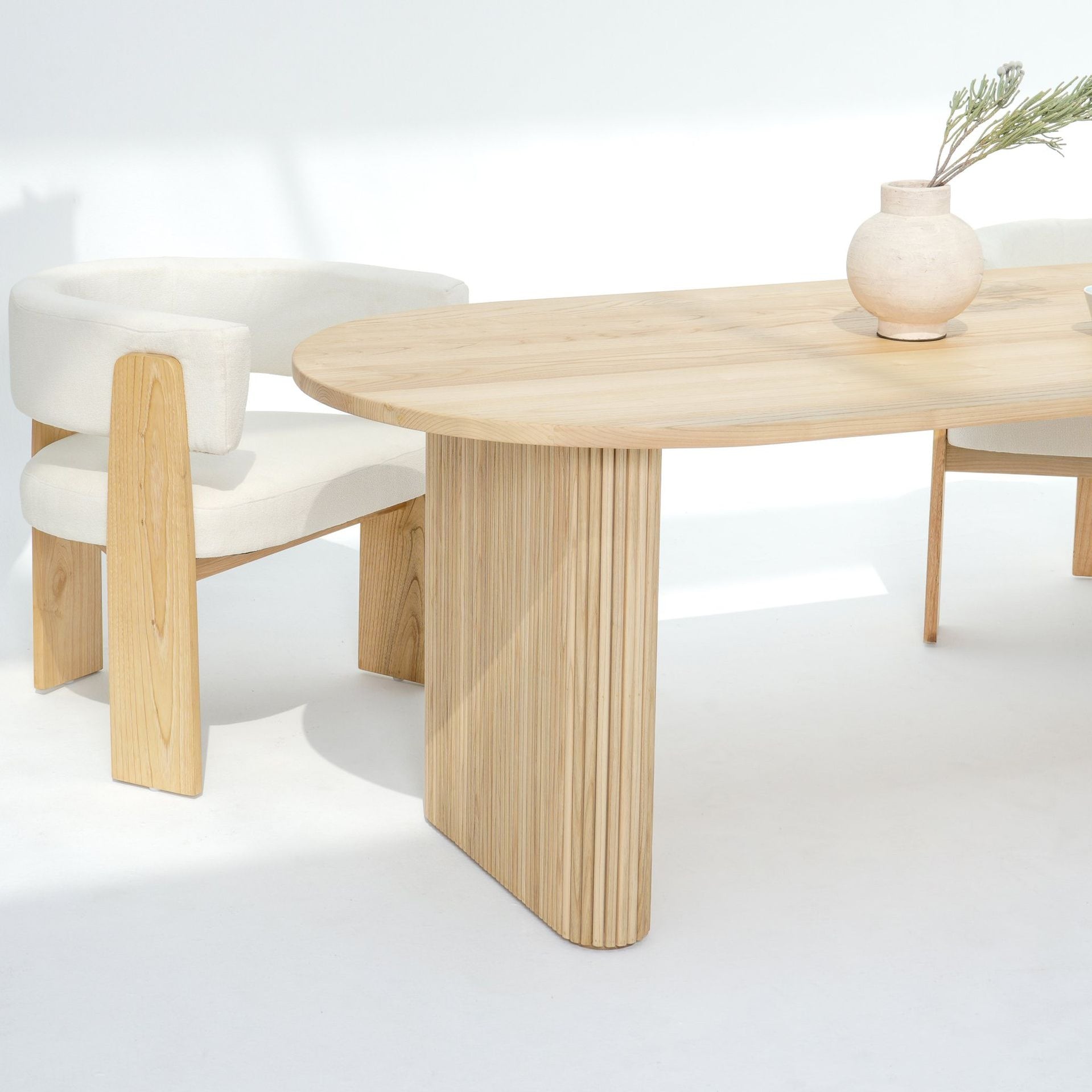 MORENO FLUTED DINING TABLE — Wood Culture