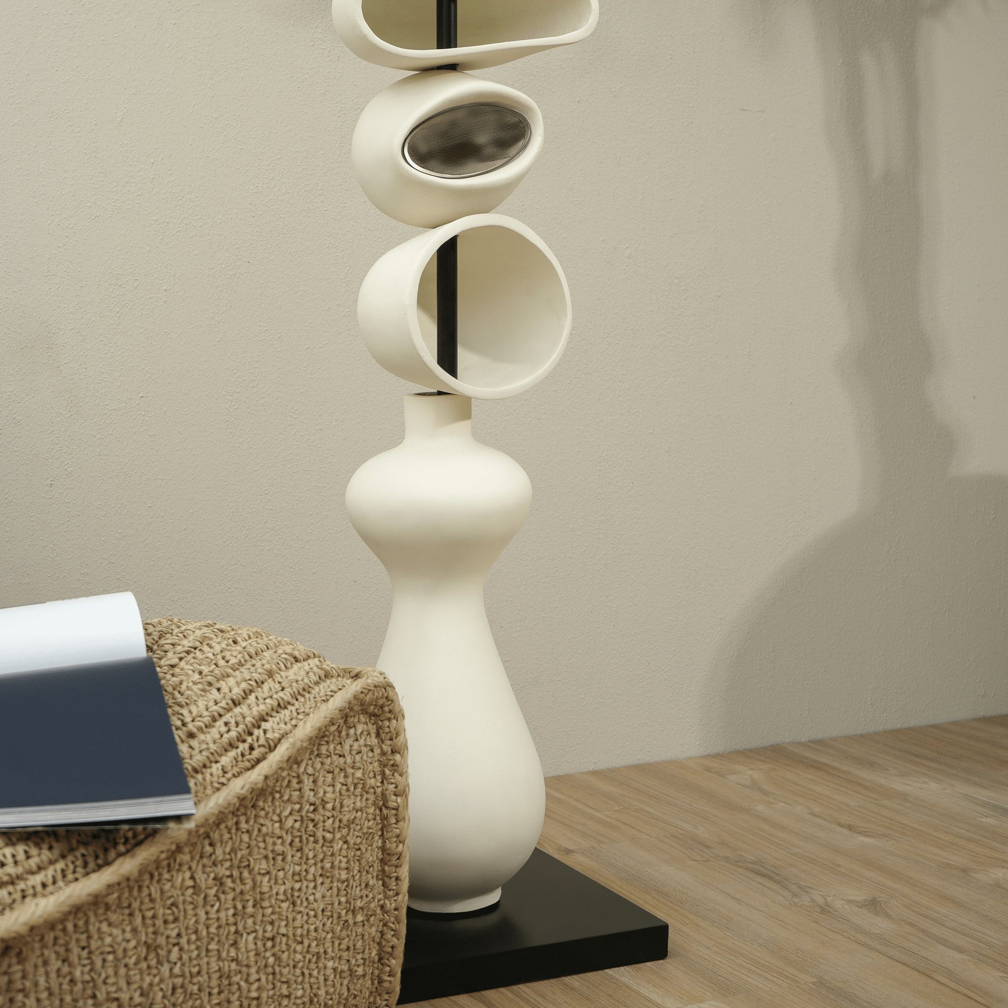 CINTA ABSTRACT FREE STANDING DECOR/FLOOR DECOR/WOOD CULTURE/TERRACOTTA ...