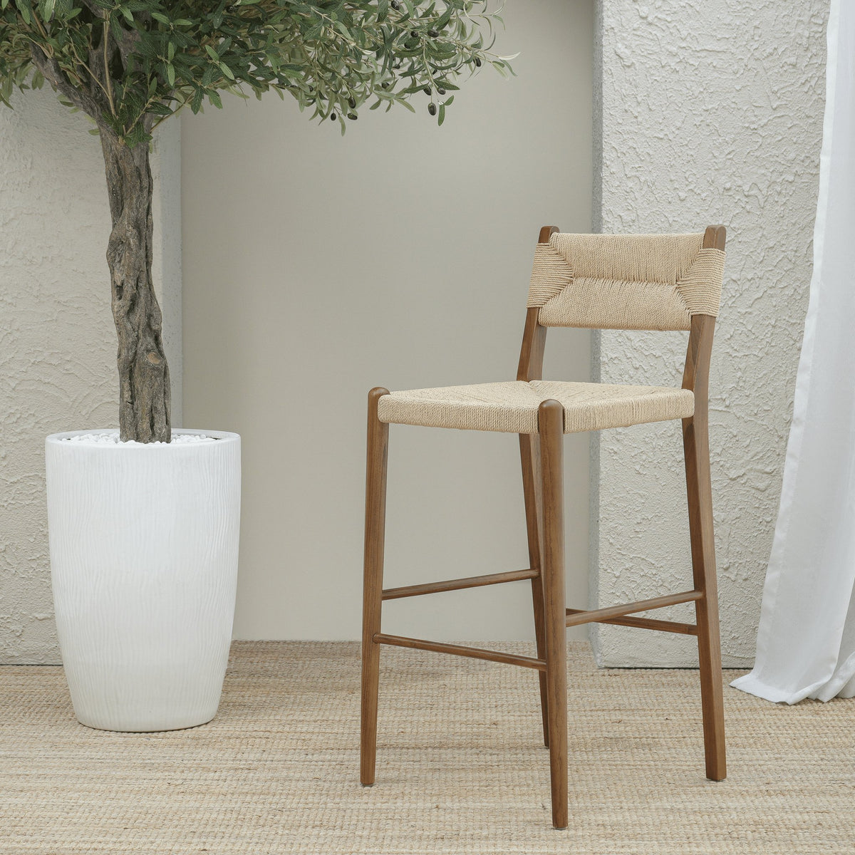 JUNIPER BAR CHAIR TEAK WOOD — Wood Culture