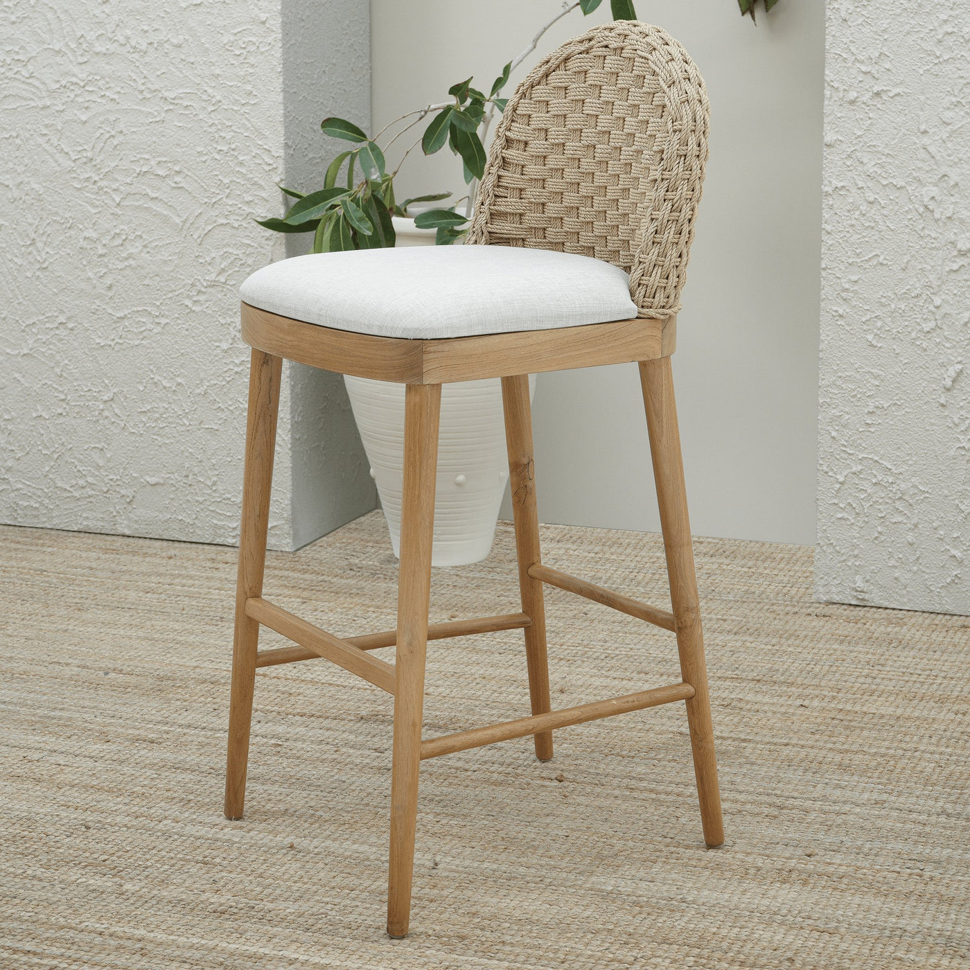 ELEANOR BAR CHAIR/TEAK WOOD — Wood Culture