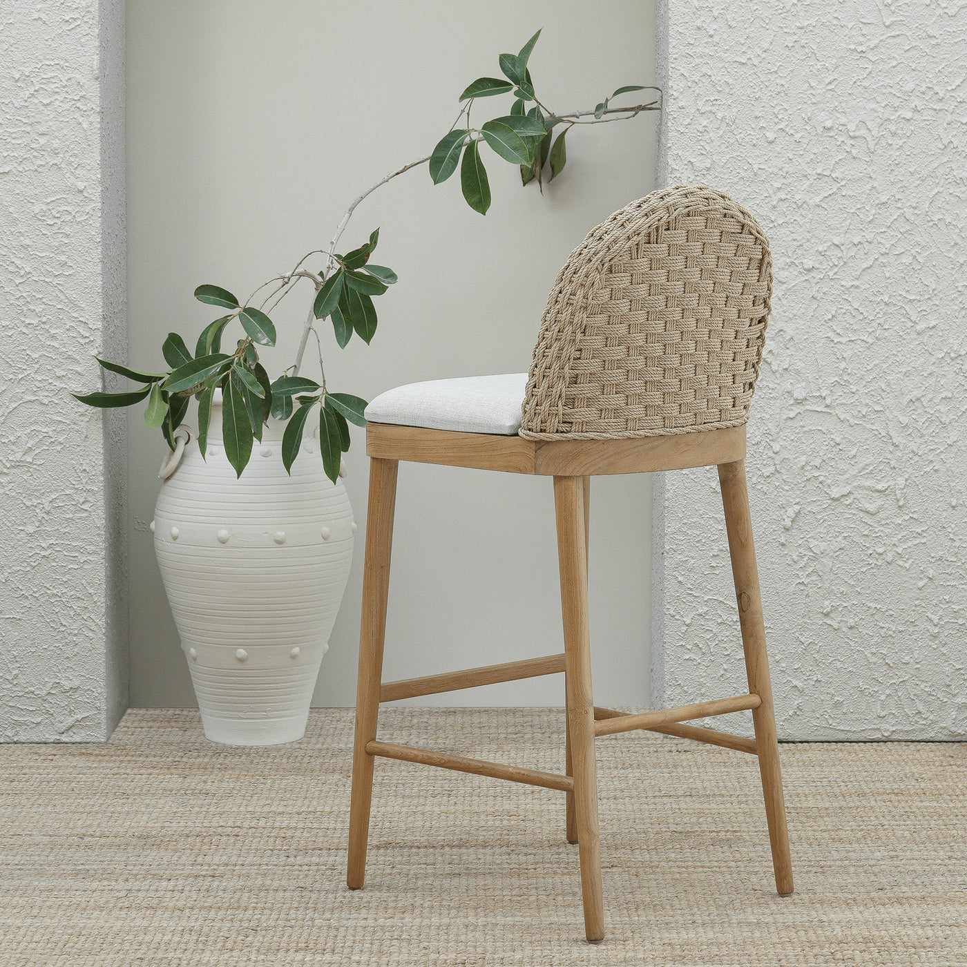 ELEANOR BAR CHAIR/TEAK WOOD — Wood Culture